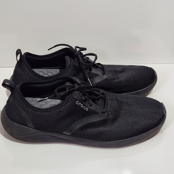 CROCS | Shoes | Crocs Literide Lace Up Sneakers 2562 Black Shoes Mens ...